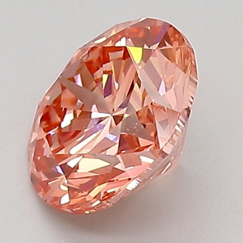 Fancy Pinkish Orange 100ct Round Brilliant Diamond Lab Grown Igi