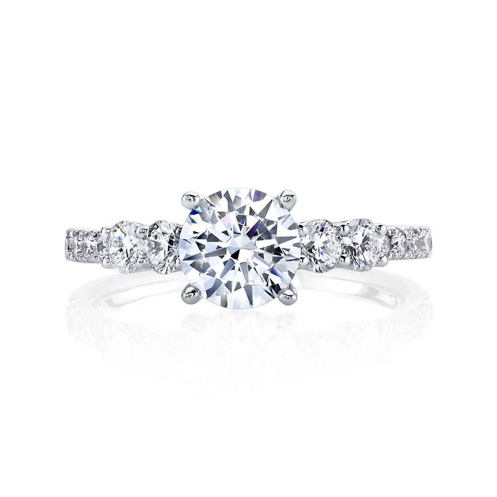 18kt Lumiere Bridal Rose Cut Diamond Engagement Ring by Parade