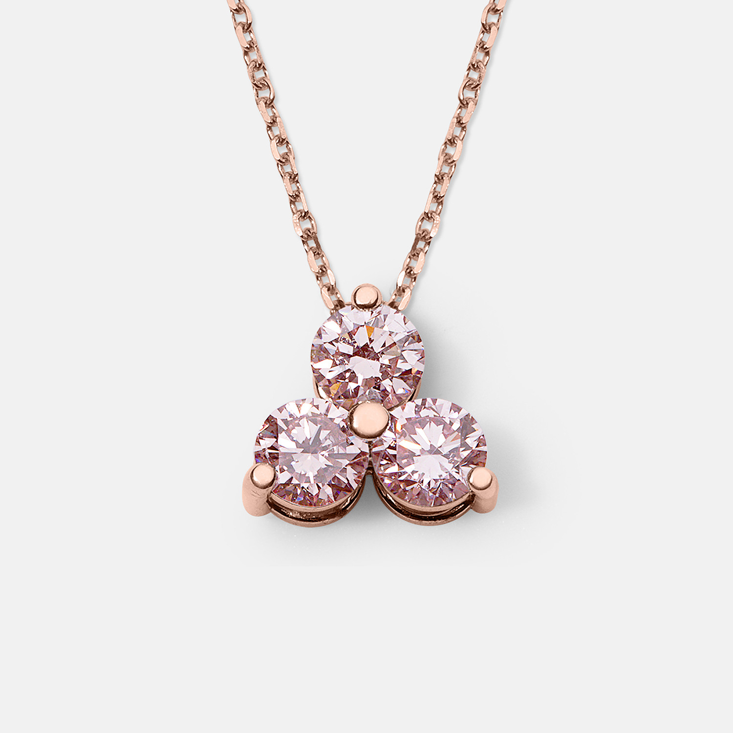 Lab Created Pink Rings, Earrings and Necklaces - Lab Grown Pink Diamonds