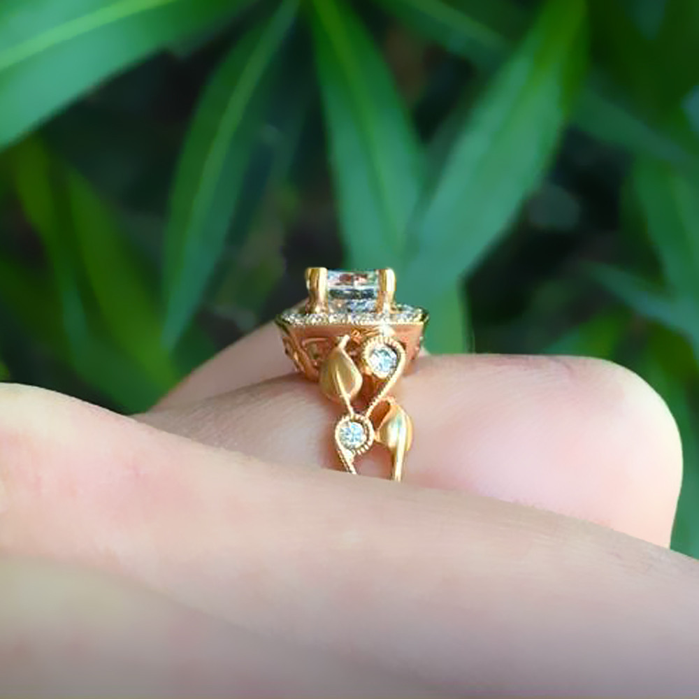 Lyria Rose Gold Diamond Ring - Rings