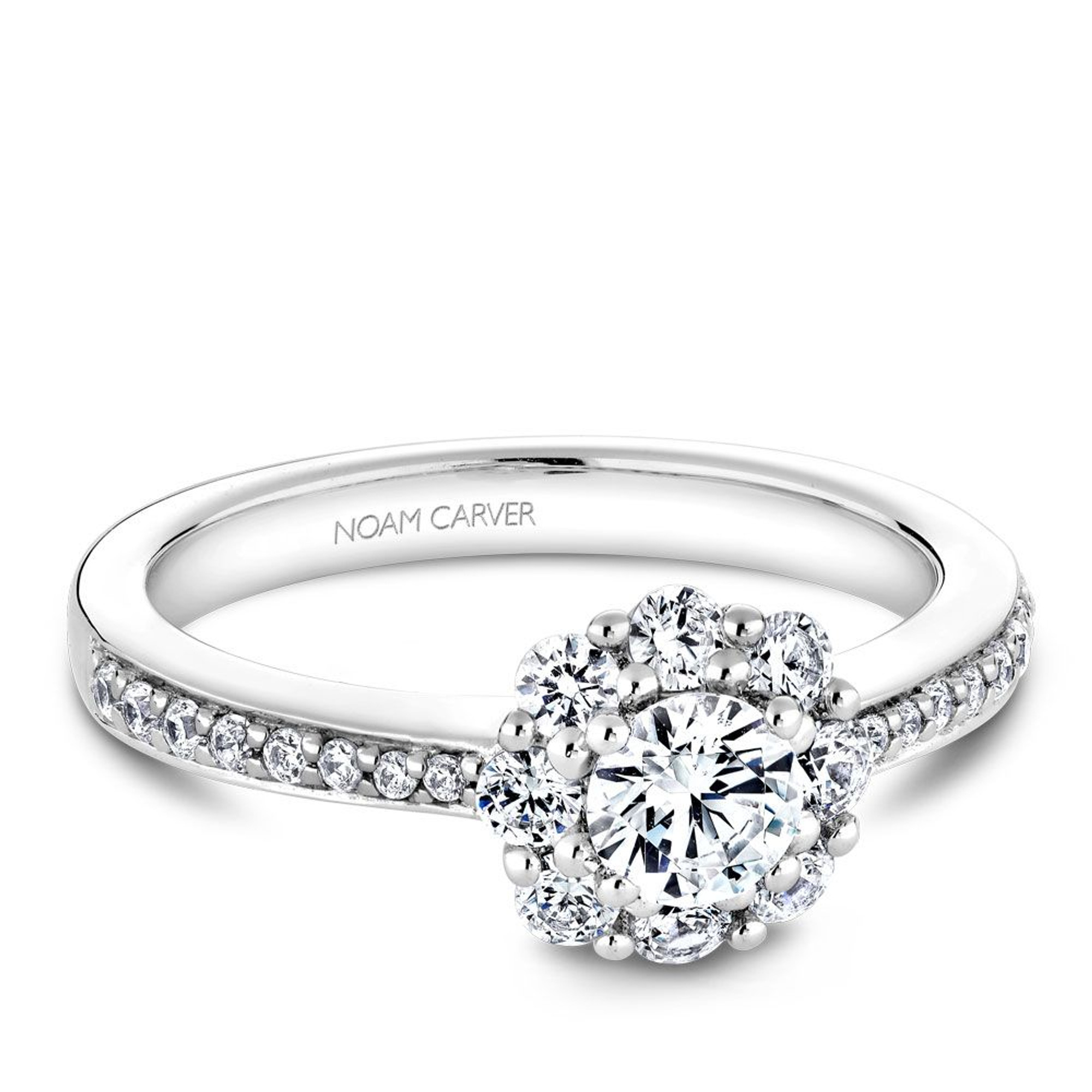 Gorgeous Noam Carver 14K Gold and Diamond Engagement Ring, .75ctw