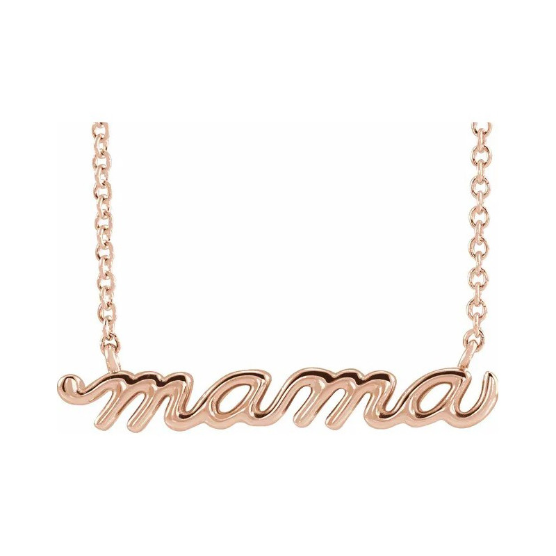Mama Script 18" Necklace