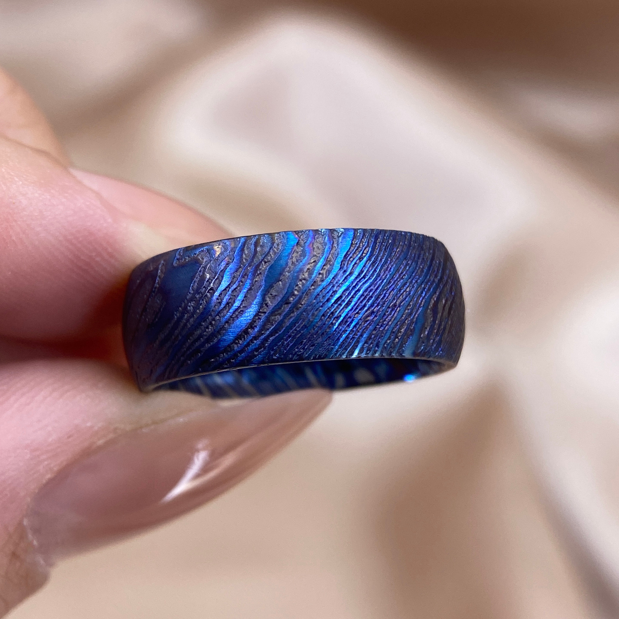 Lashbrook Men's Titanium Damascus Band