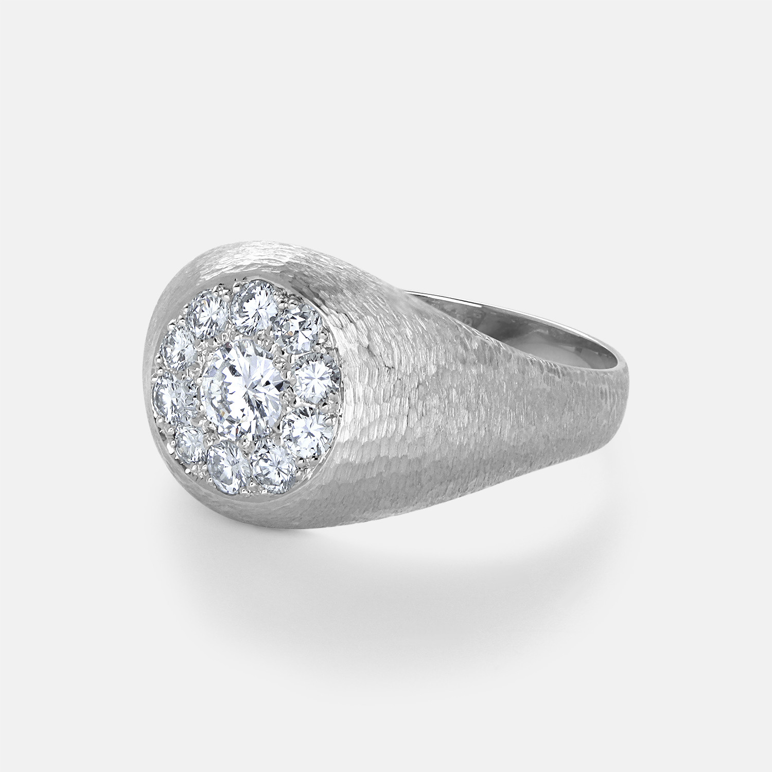 Super Dazzling Diamond "Gypsy" Style Ring, over 1ct!
