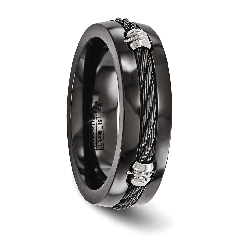 Edward Mirell Black Titanium & Black Titanium Cable Band