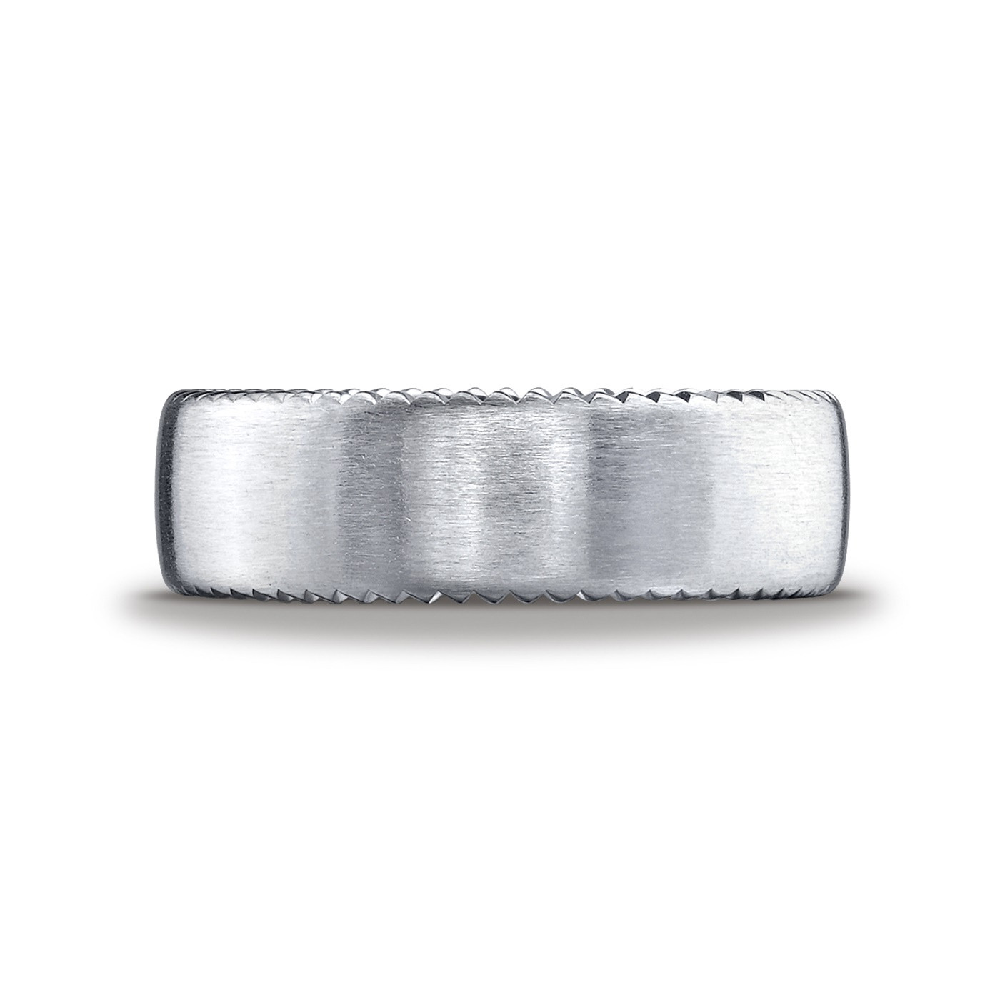 Flat Palladium Wedding Band by Benchmark - Palladium Ring with Coin Edge