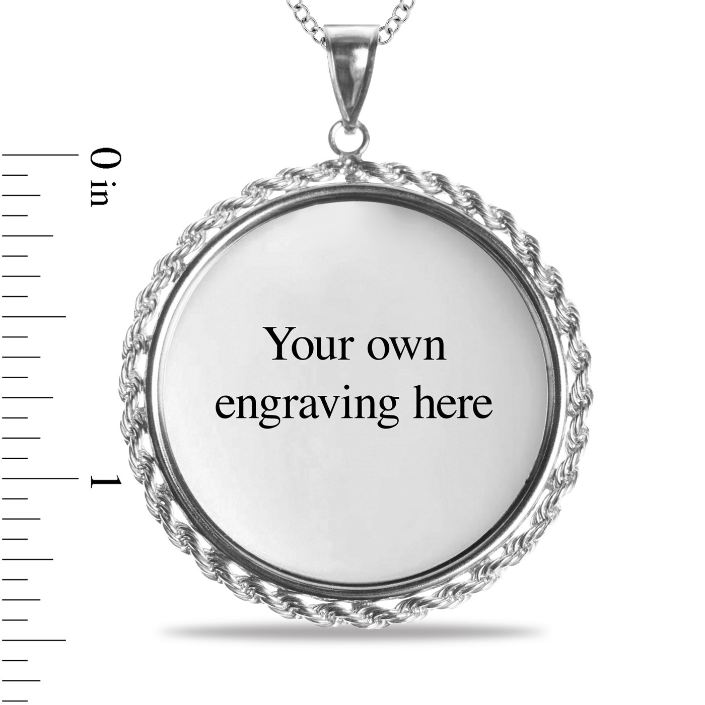Customizable Picture Pendant in Sterling, or Rose, White, Yellow Gold