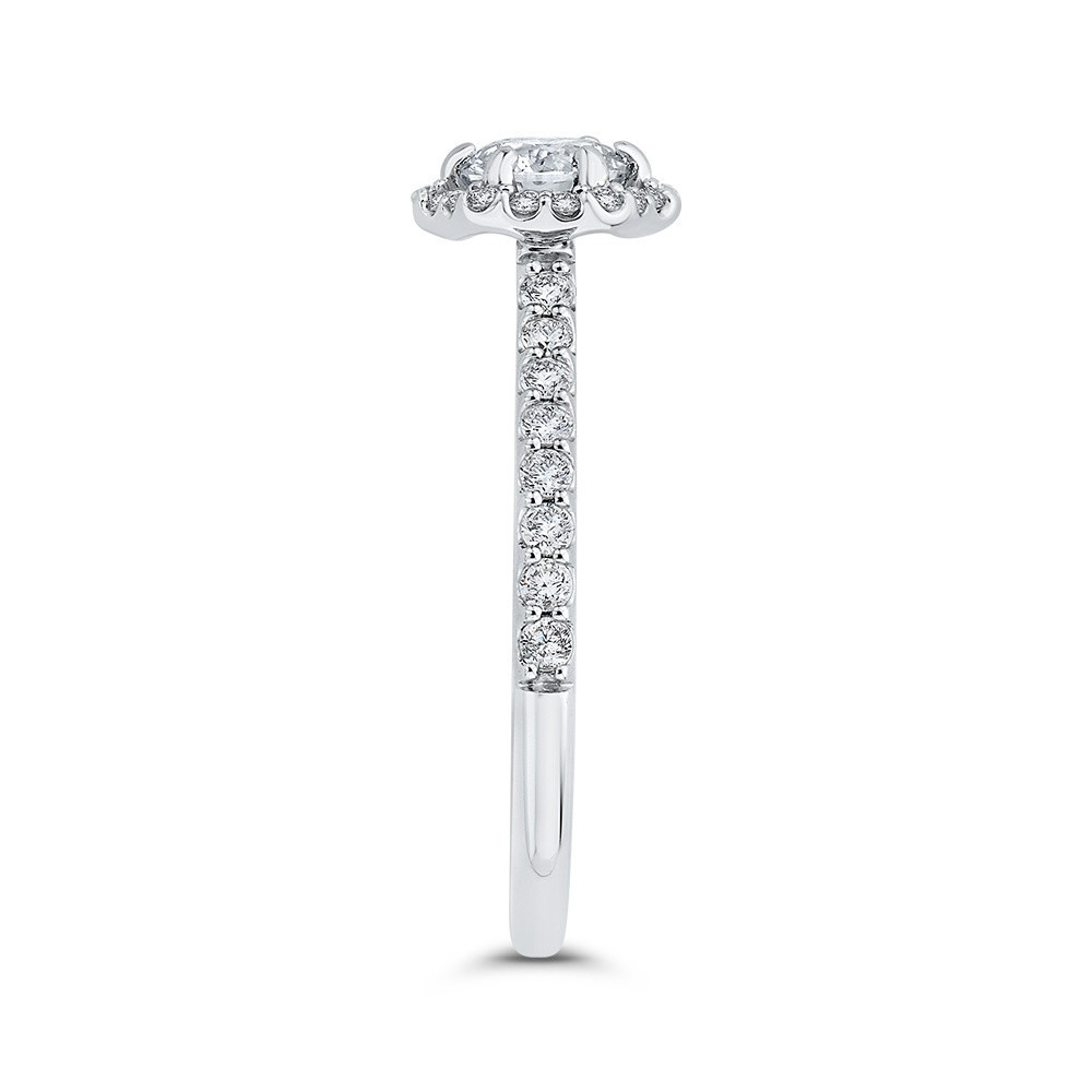 Promezza Hexagon Halo Diamond Engagement Ring