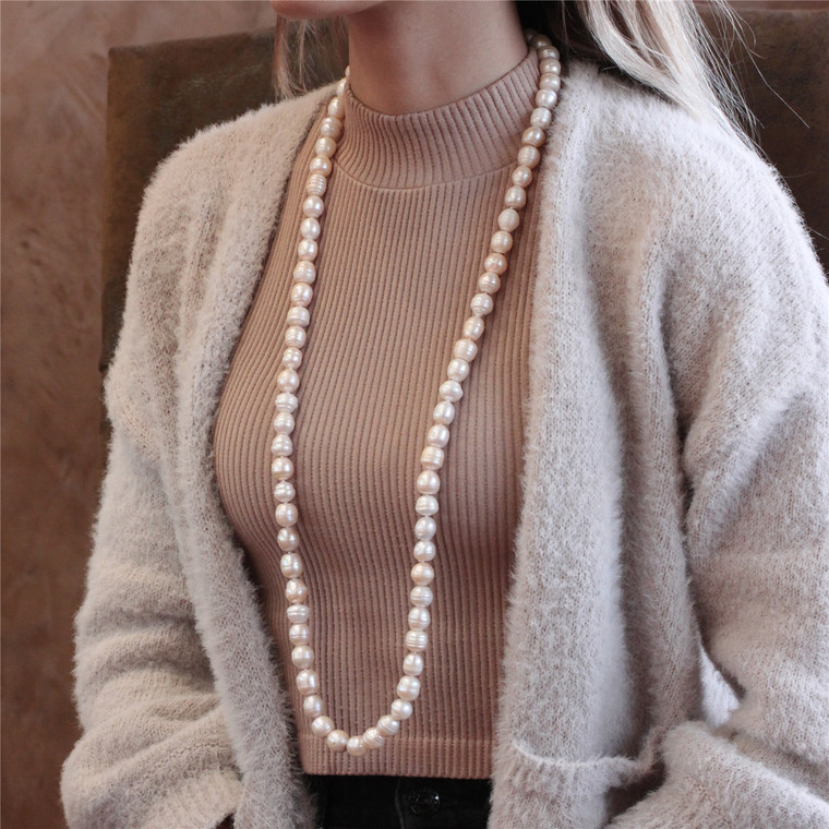 36" Pink Pearl Strand