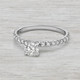 French Set Pave Diamond Engagement Ring
