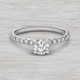 French Set Pave Diamond Engagement Ring