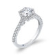 Carizza Hexagon Halo Engagement Ring