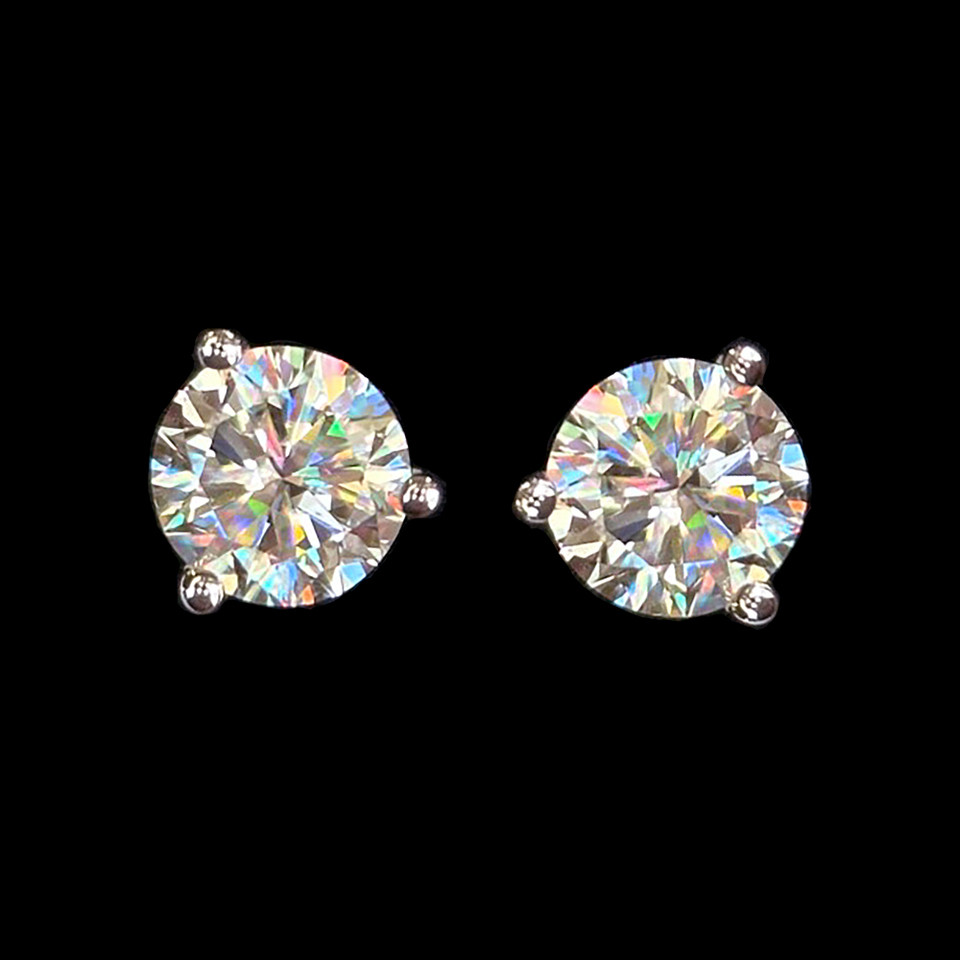 Facets of Fire Diamond Stud Earrings, 1.40ct total weight