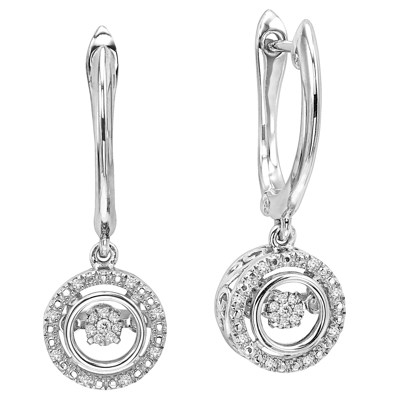 Rhythm of Love Diamond Earrings - Silver & Diamond Earrings