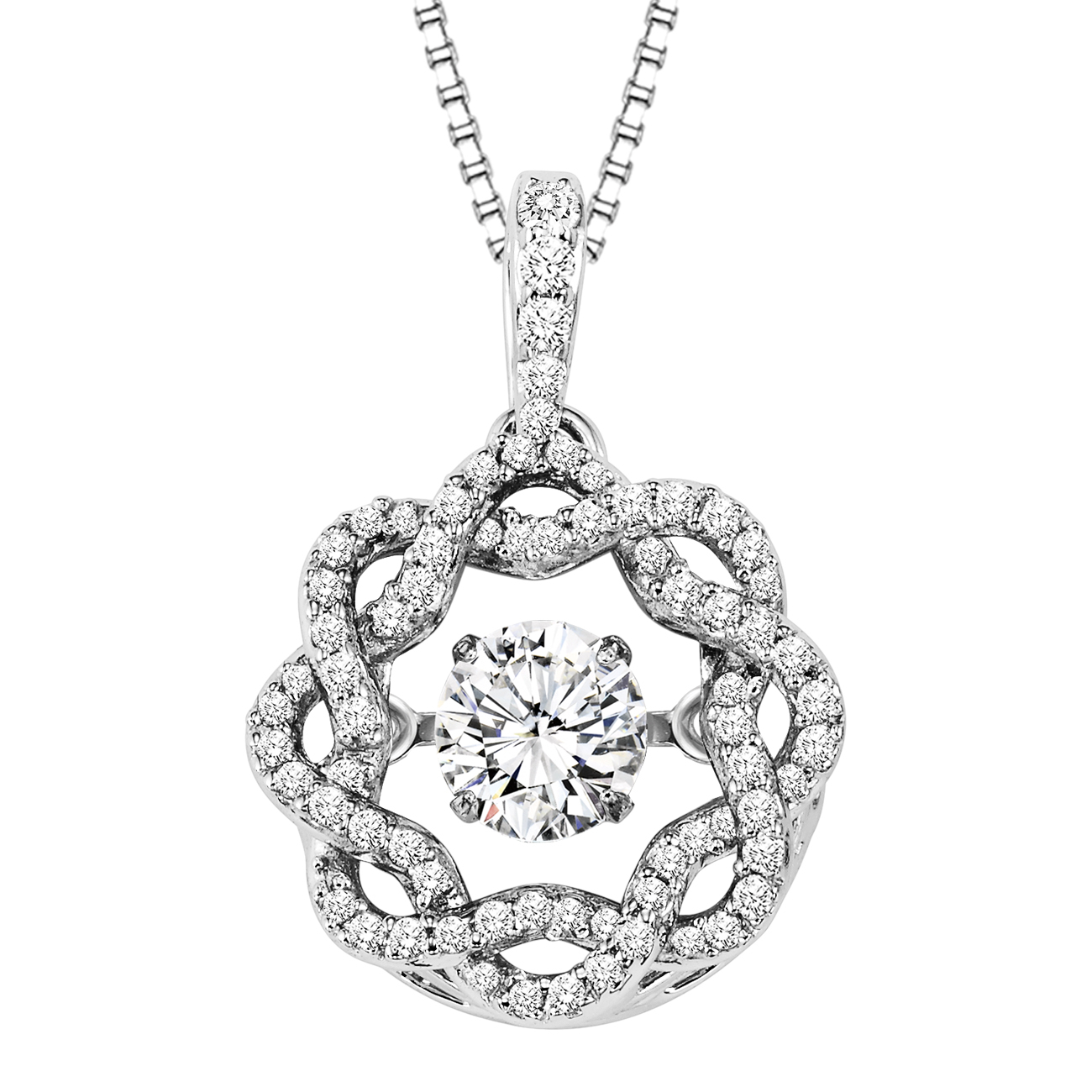 Rhythm of Love 14K White Gold Diamond Necklace - Rhythm of Love