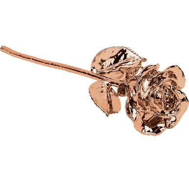 24K Rose Gold Dipped Rose, a Real Rose Preserved in Gold