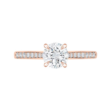 Carizza Rose Gold European Shank Engagment Ring