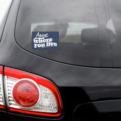 HNP Love Where You Live blue rectangle sticker