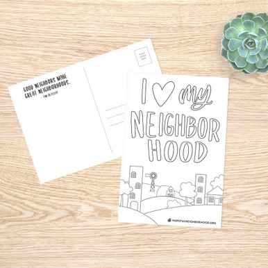 Hi Neighbor Post Card - I Love My Neighborhood - Skyline (pack of 10 ...