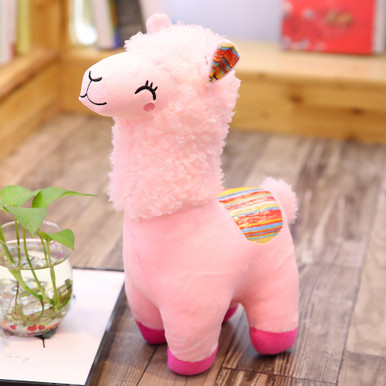 Happy Cute Pink Lama Plush Toy