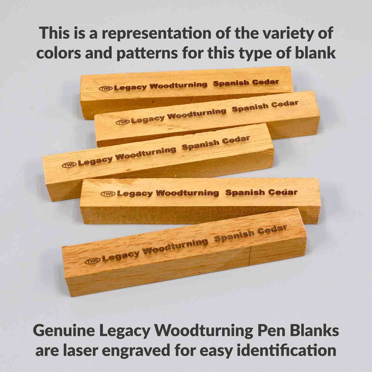 Legacy, Spanish Cedar Wood Pen Blank, 3/4" x 3/4" x 5" - The ...