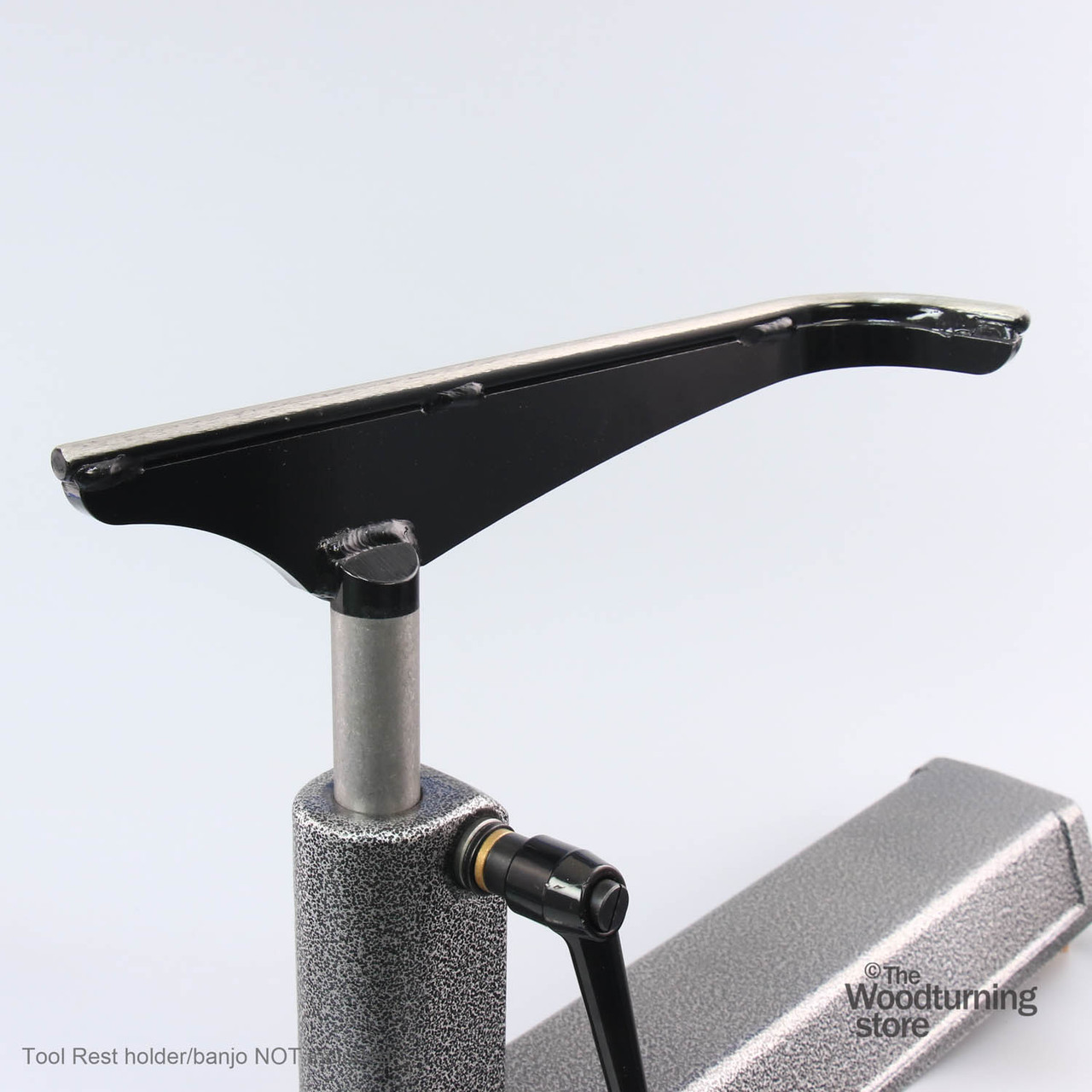 Robust, J-Curved Tool Rest, 14" Wide, Standard Post - The Woodturning Store