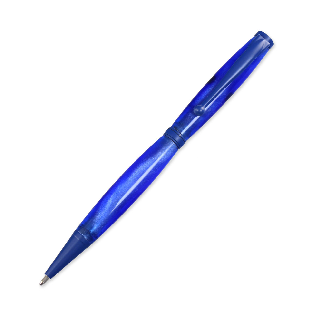 Legacy, Fancy Pen Kit, Blue Enamel - The Woodturning Store