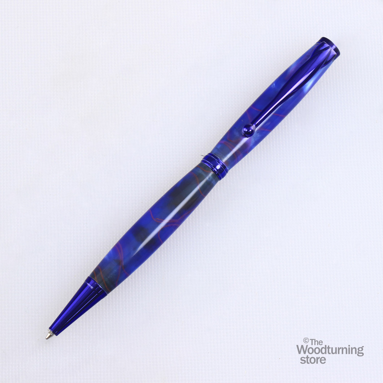 Legacy, Fancy Pen Kit, Blue - The Woodturning Store