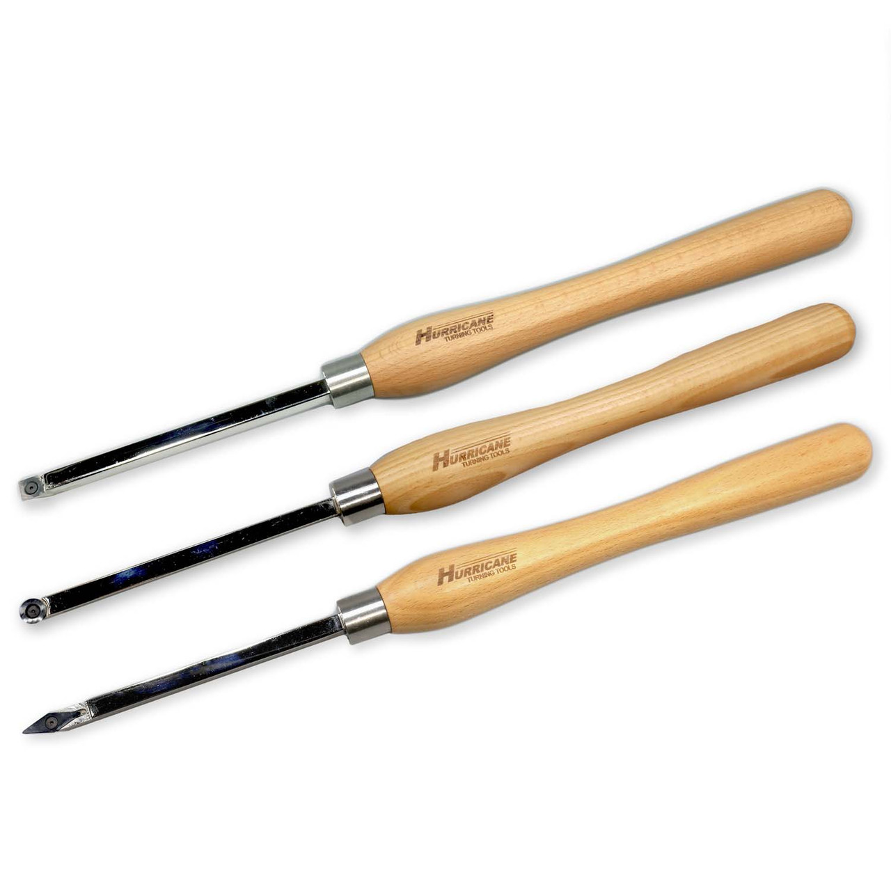 Hurricane, 3 Piece Mid-Size Carbide Tool Set - The Woodturning Store