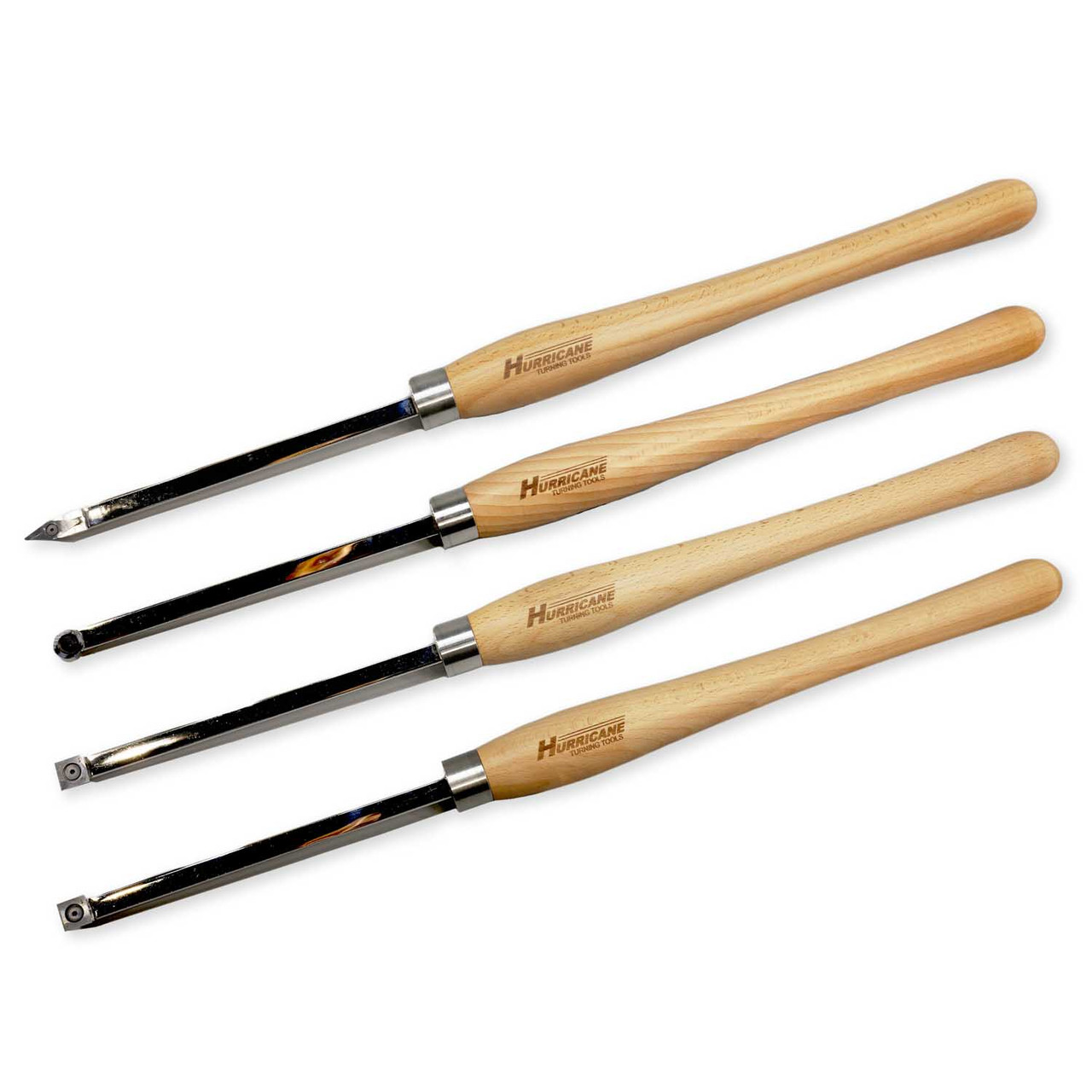 Hurricane, 4 Piece Full-Size Carbide Tool Set - The Woodturning Store