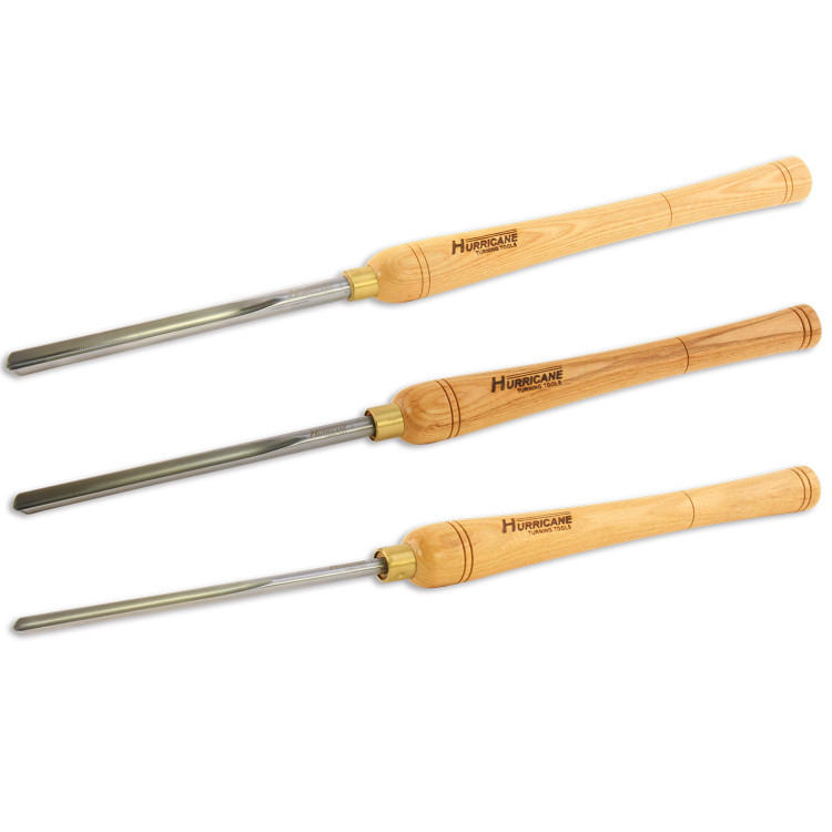 Hurricane, HSS, 3 Piece Bowl Gouge Tool Set (5/8", 3/8", 1/2" Bar Stock ...