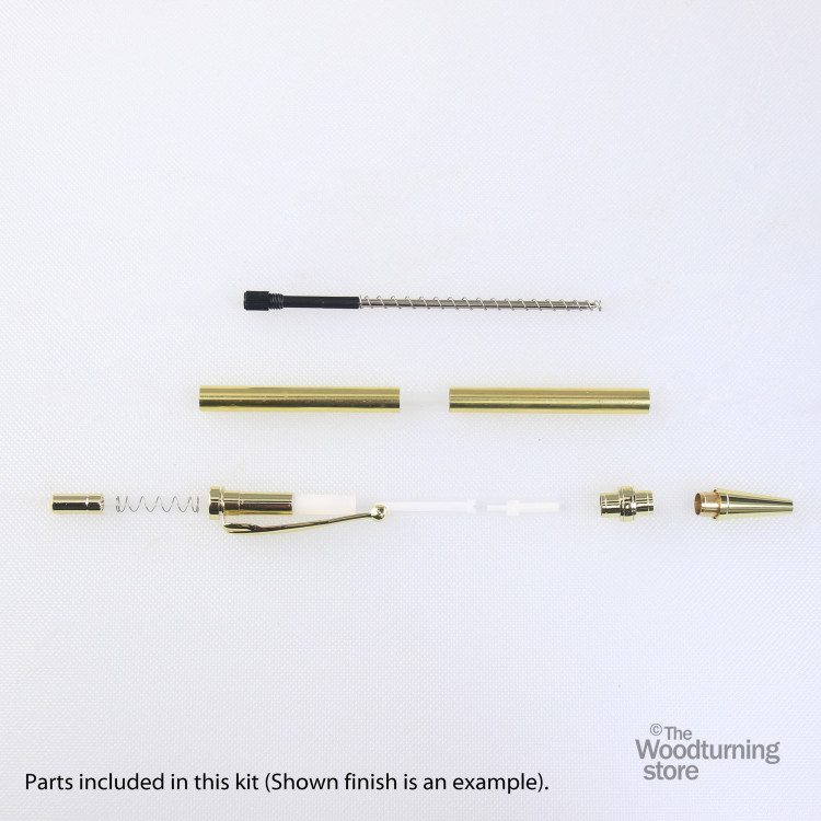 Legacy Fancy Click Pen Kit - Chrome - The Woodturning Store