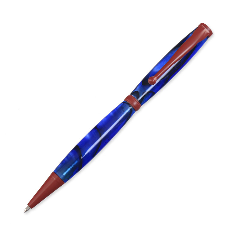 Legacy, Fancy Pen Kit, Red Enamel - The Woodturning Store