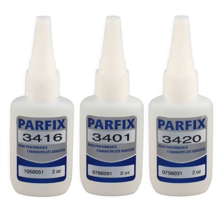 Parfix, 3401-3416-3420, CA Glue, Thin, Medium, Thick, 2 Oz. Bottles ...