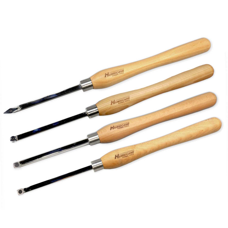 Hurricane, 4 Piece Mid-Size Carbide Tool Set - The Woodturning Store