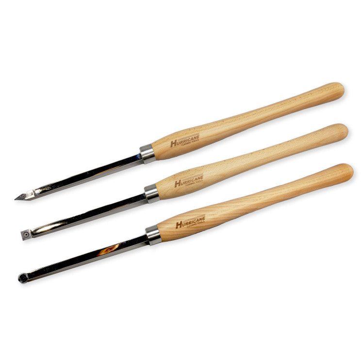 Hurricane, 3 Piece Full-Size Carbide Tool Set - The Woodturning Store