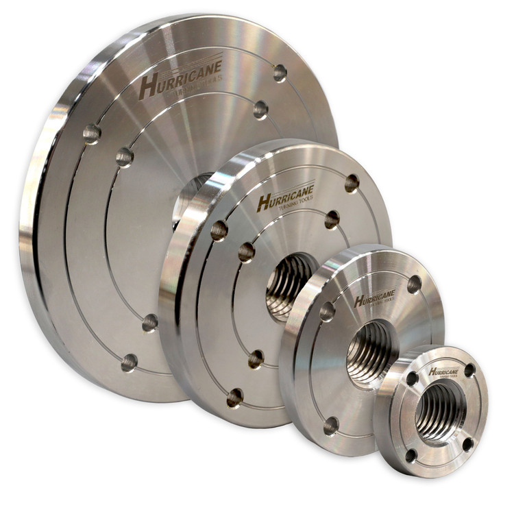 Hurricane, 4 Piece Steel Faceplate Set, Series 2, 1" x 8 TPI - The ...