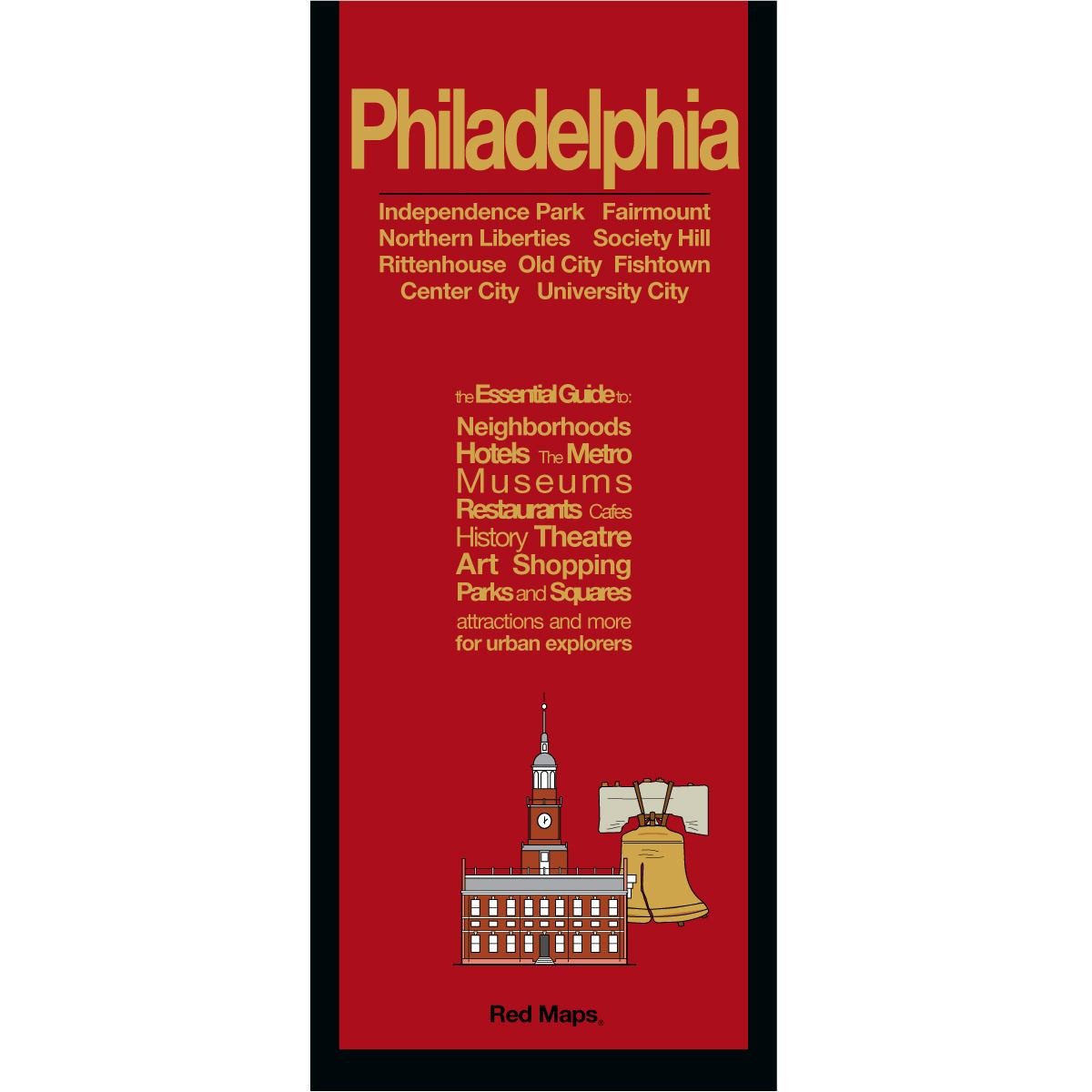 Red Map Philadelphia City Travel Guide - Labyrinth Books