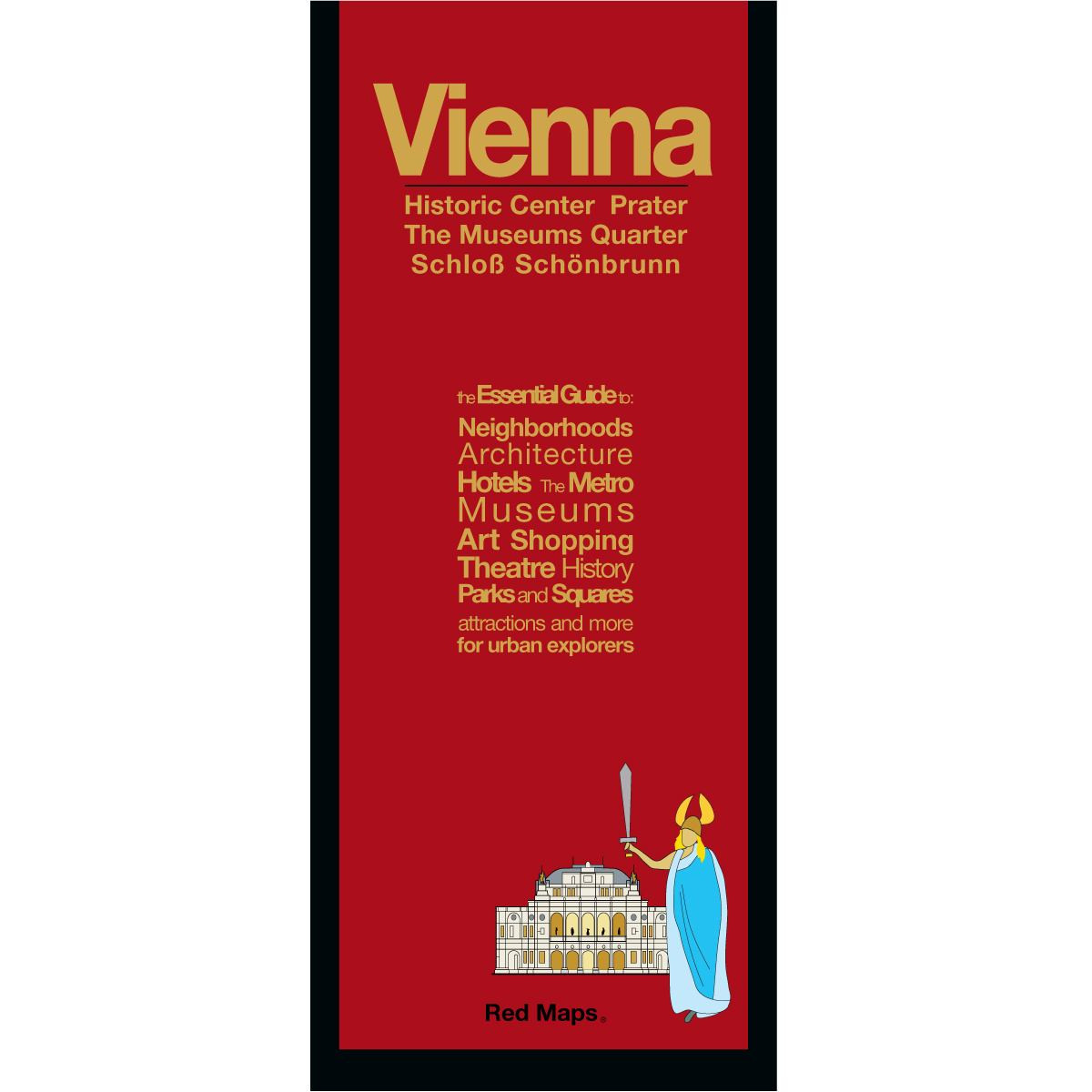 Red Map Vienna City Travel Guide - Labyrinth Books