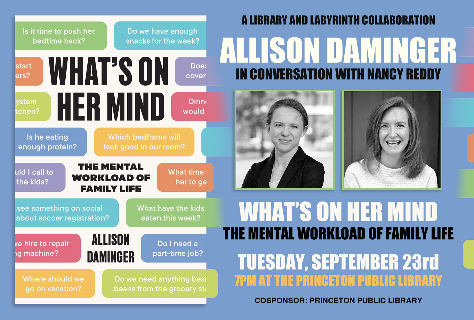 Allison Daminger in conversation with Nancy Reddy: "What's On Her Mind" -- A Library and ...