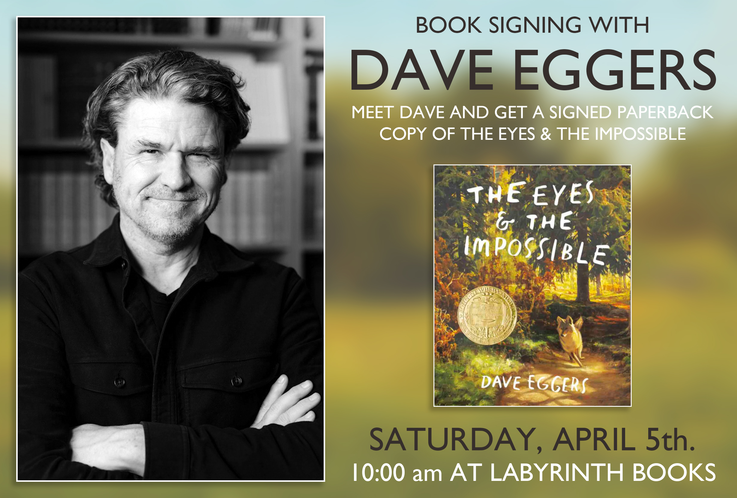Book Signing with Dave Eggers - Meet Dave and get a signed paperback ...