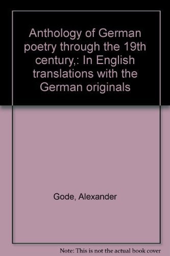 Anthology of German Poetry Through the Nineteenth Century - Labyrinth Books