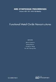 Functional Metal-Oxide Nanostructures: Volume 1406 - Labyrinth Books