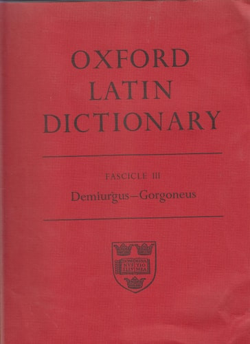 Oxford Latin Dictionary - Labyrinth Books