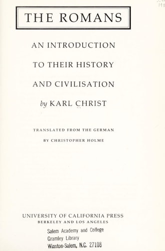 Romans: An Introduction to Their History and Civilization - Labyrinth Books