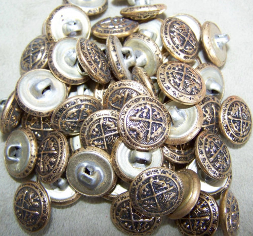 Edwardian style Buttons 43 brass GOLF country club buttons