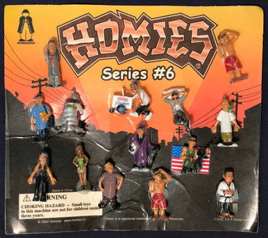 Series #6 Homies 14 Mini Figures Vending Machine Display Card Sign 2002 ...