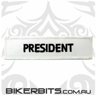 PRESIDENT 1 Biker Club Patch - Biker Bits Australia