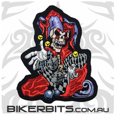 Skull Jester Small Patch - Biker Bits Australia