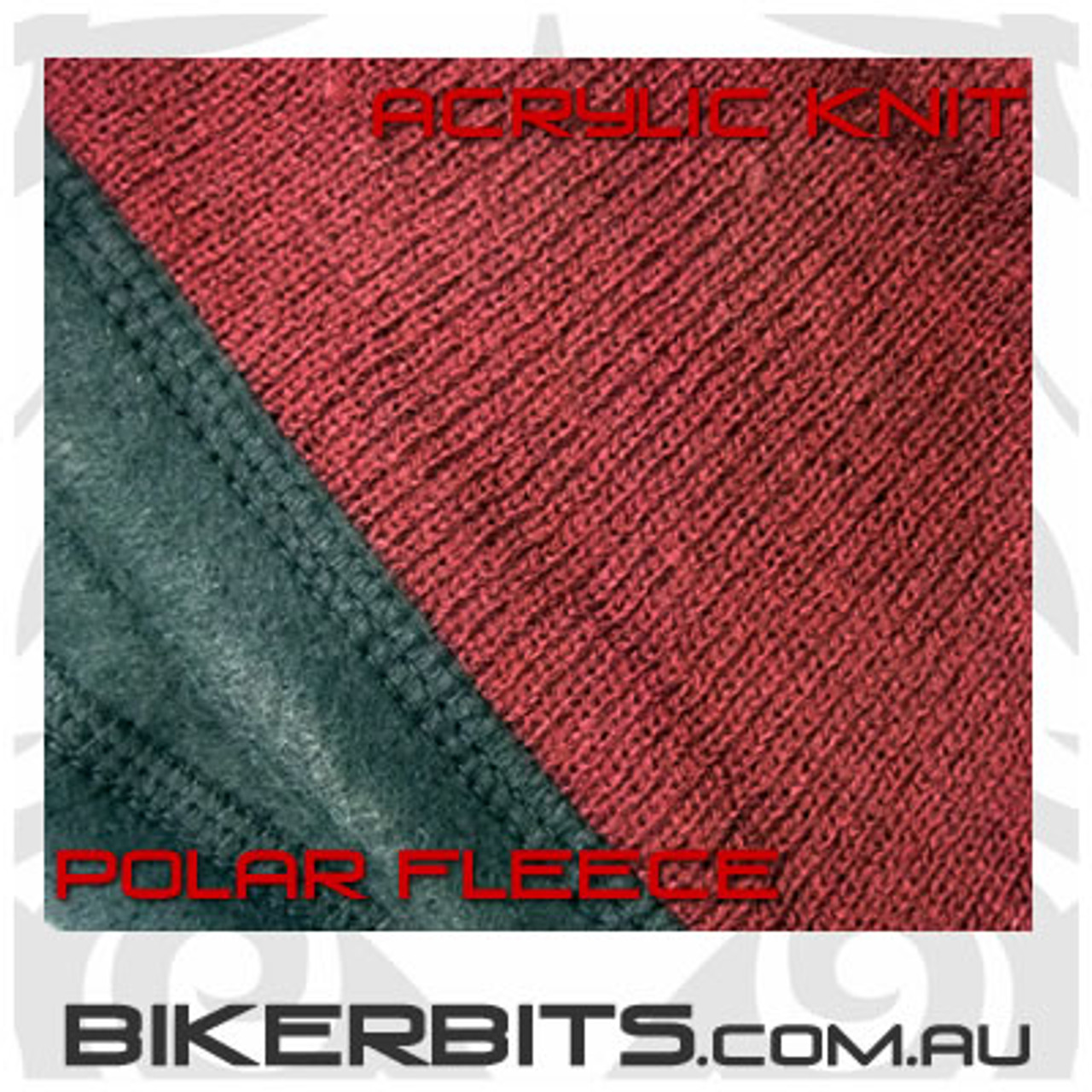 Burgundy Double Layer Fleece Neck Warmer Biker Bits Australia